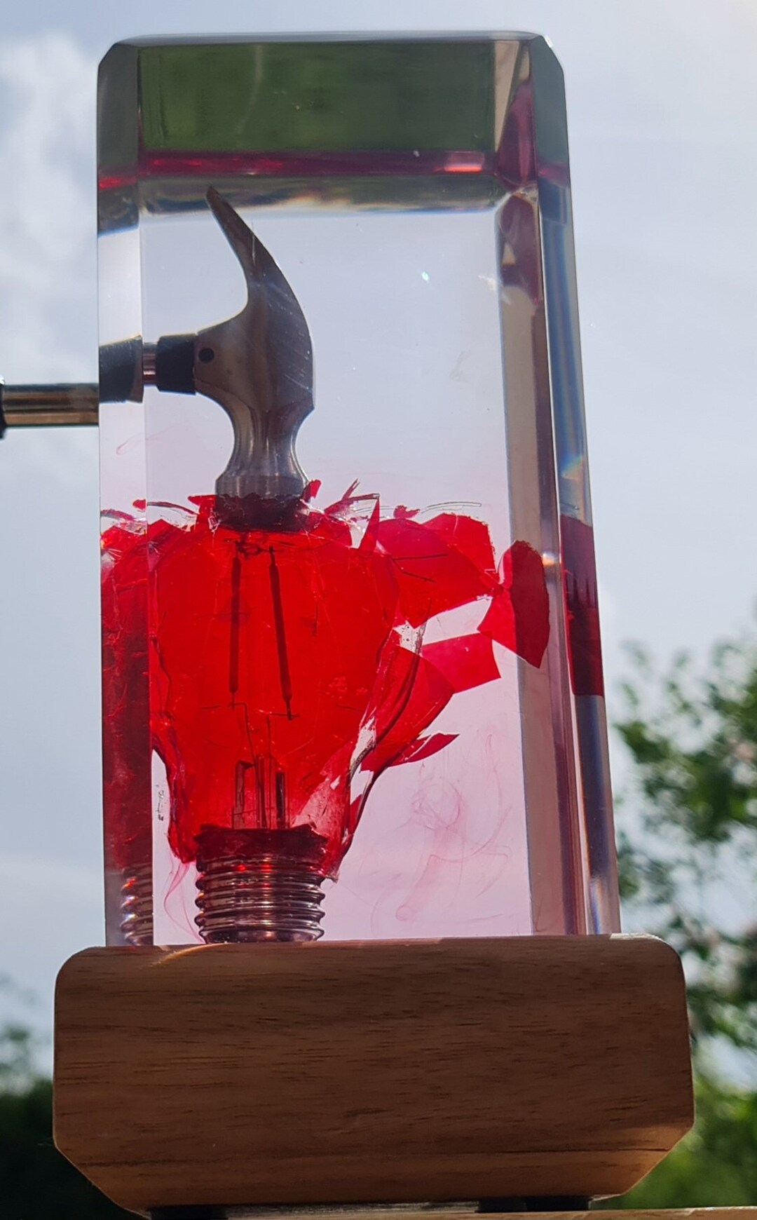 Epoxy Resin Lamp the Shattered Light Bulb Epoxy LED Lamp Table Lamp - Etsy