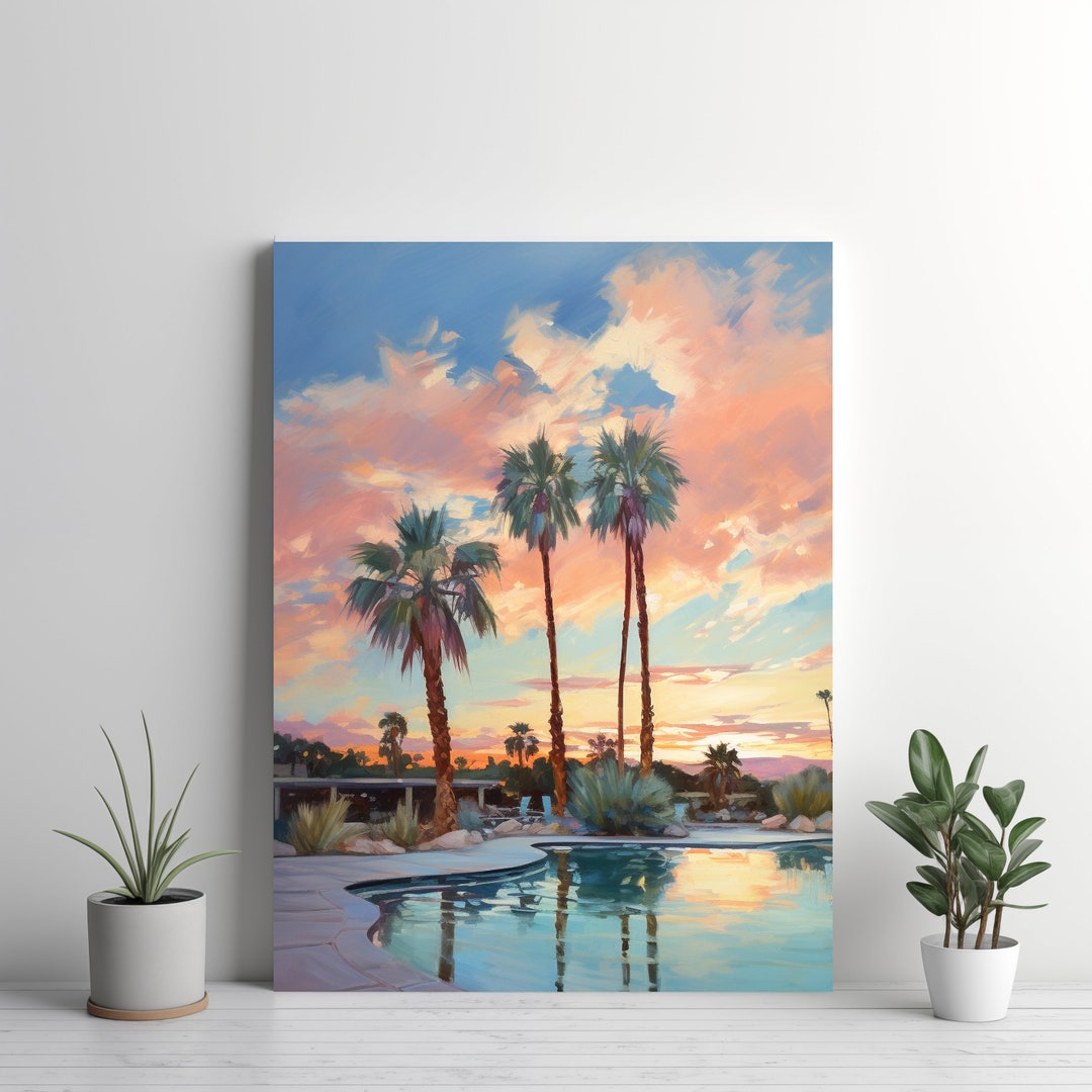 Plein Air Style Digital Downloadable Printable Art - Pink Moment in the ...