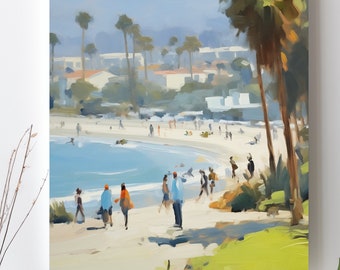 Plein Air Style Digital Downloadable Printable Art - California Coastal ...