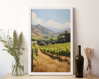 Plein Air Style Digital Downloadable Printable Art - California Coastal ...