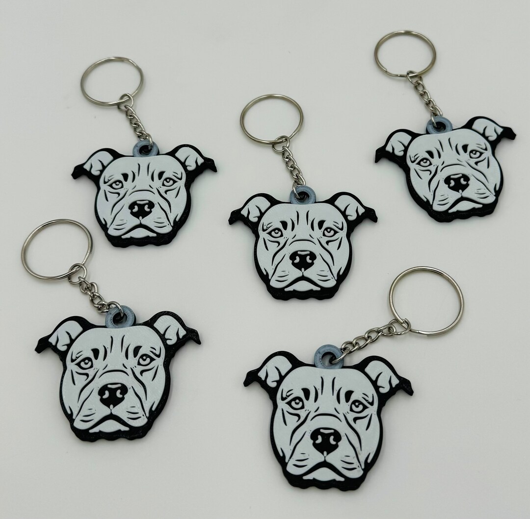 Bulldog Keychain, 3D Printed Keyring, Pit Life - Etsy