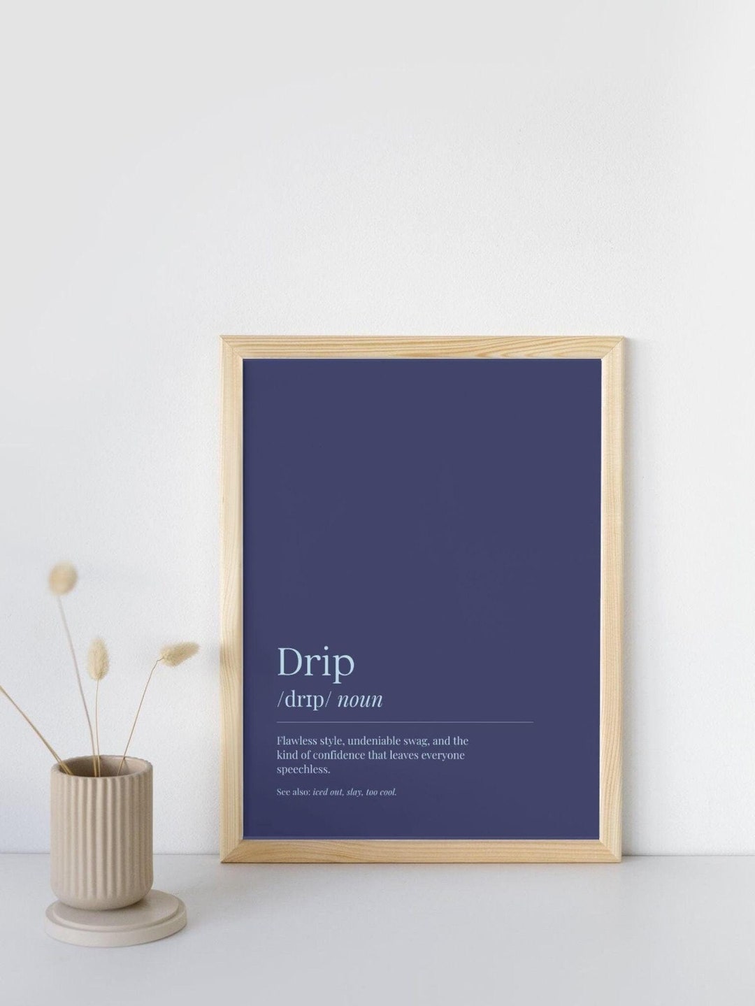 Drip Poster Grammar Series Definition Print Minimalist Typography Wall ...