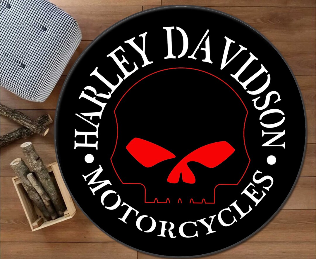 Harley Rug, Harley Decor, Harley Motorcycle, Davidson Rug, Harley Room ...