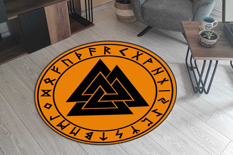 Valknut Rug, Valknut Odin Symbol Viking Nordic Triangles, Viking Symbol ...