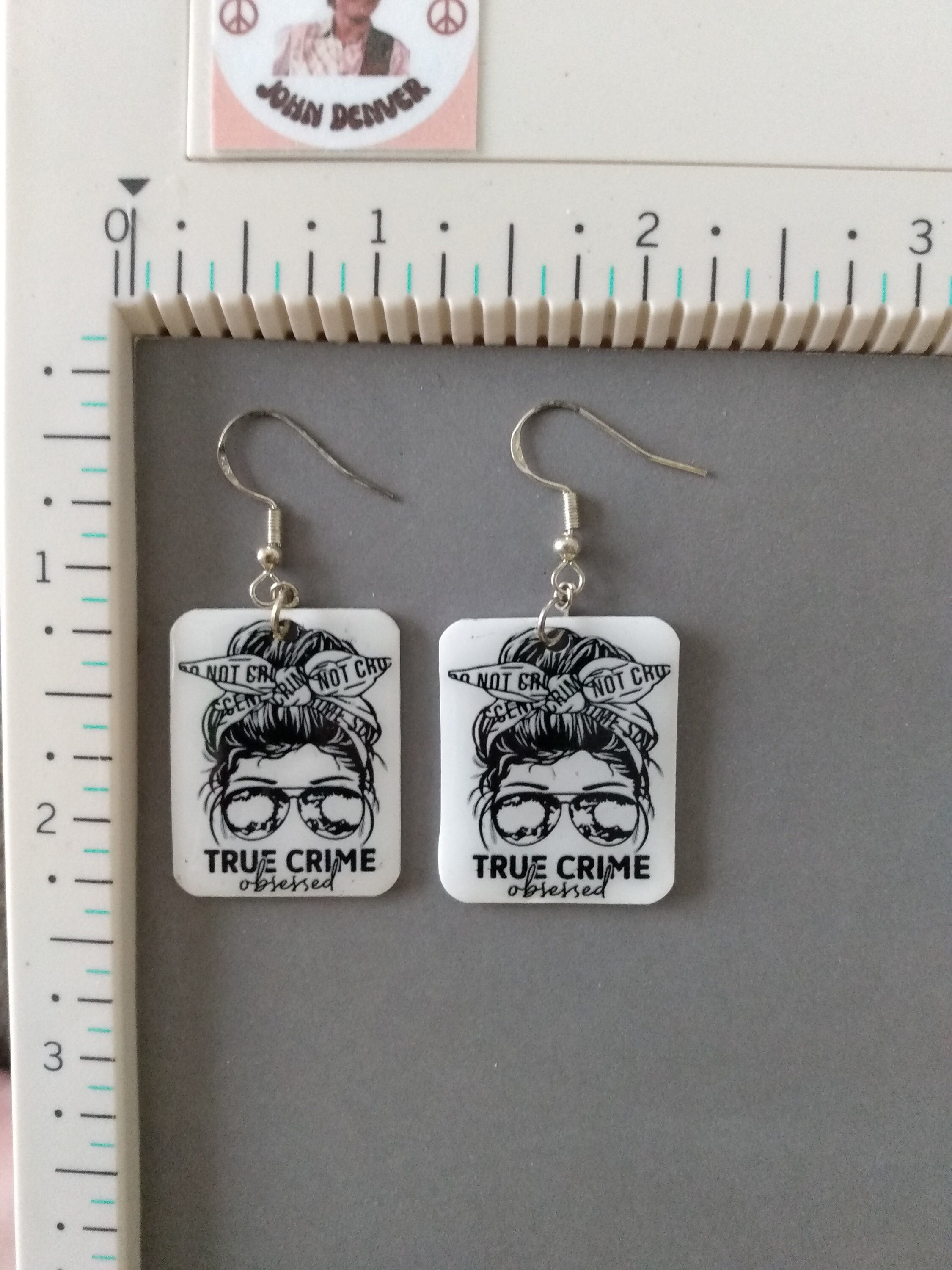 True Crime Earrings Messy Bun Earrings Gift for TV Crime Fan True Crime ...