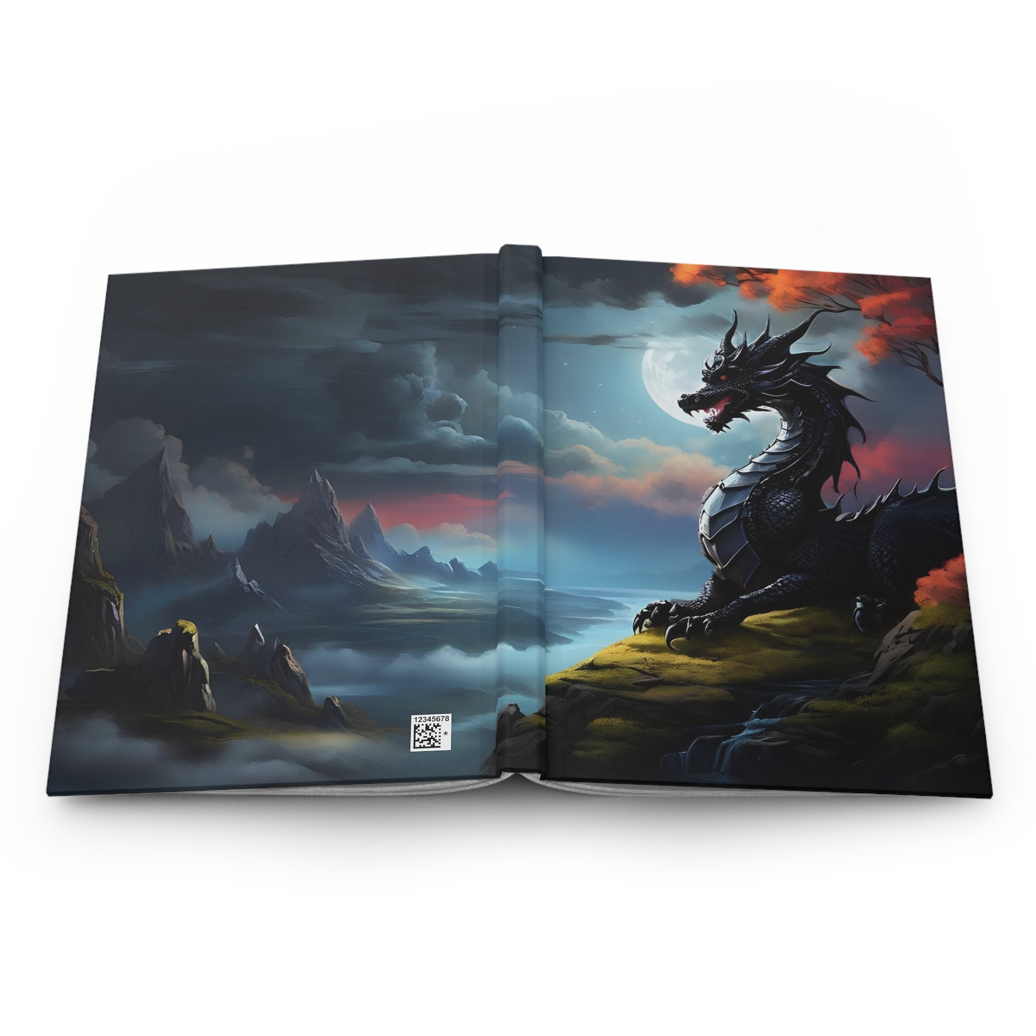 Fantasy Journal Dragon Notebook Journal Dark Dragon Fantasy Art Journal ...