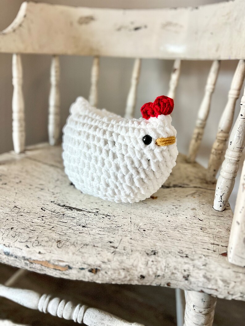 Crochet Jumbo Chicken | Amigurumi Chicken | Chicken Plushie | 7 Inch ...