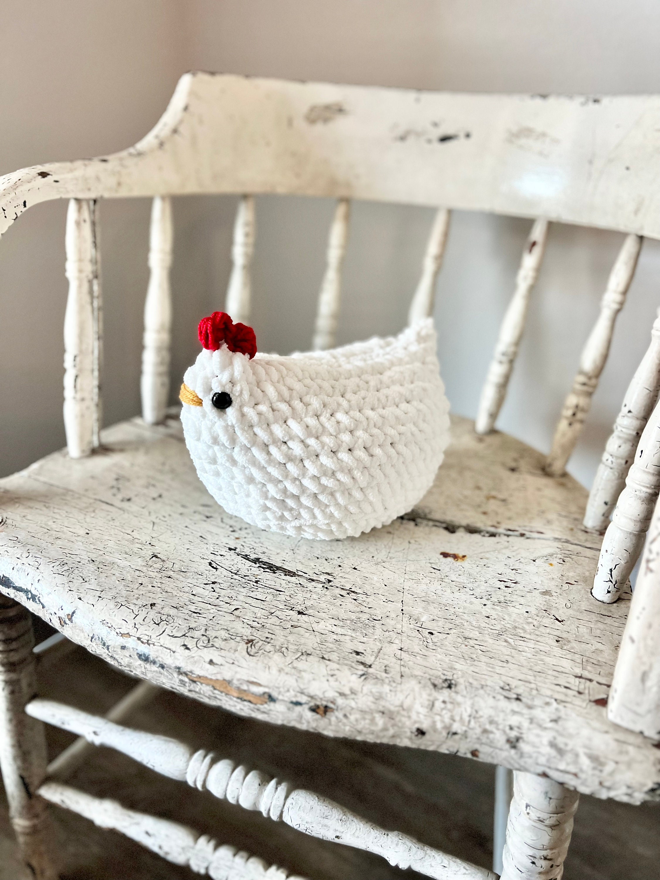 Crochet Jumbo Chicken | Amigurumi Chicken | Chicken Plushie | 7 Inch ...