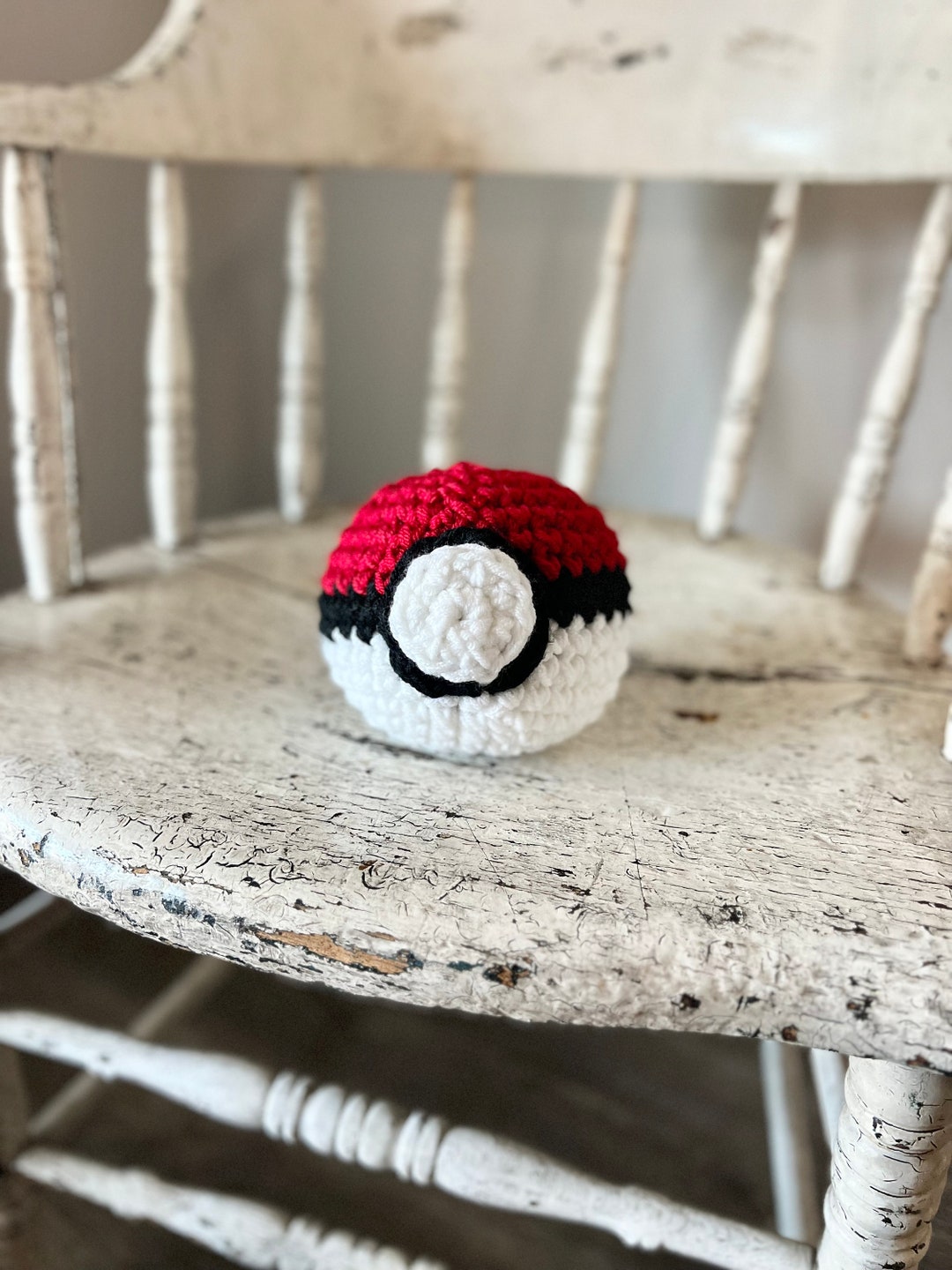 READY TO SHIP Crochet Pokeball Amigurumi Pokeball Pokeball Plushie 7 in ...