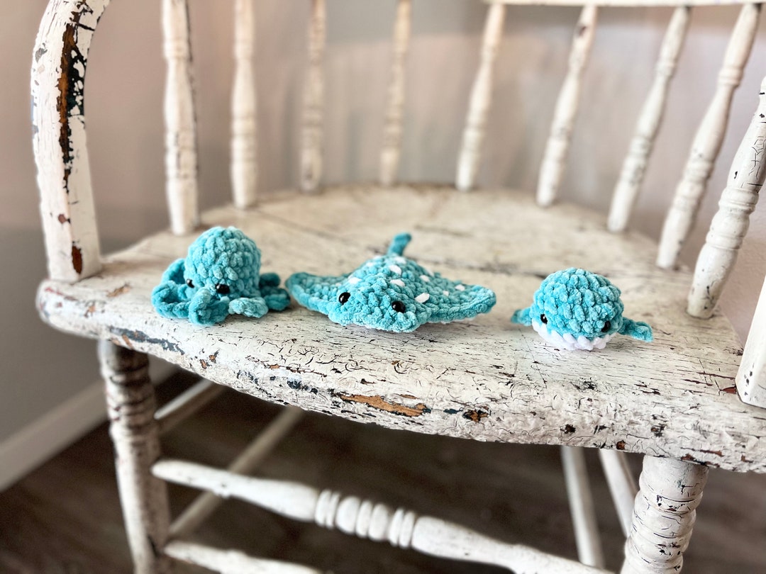 READY TO SHIP!!! Crochet Mini Sea Creatures 3 Pack | Amigurumi Sea ...