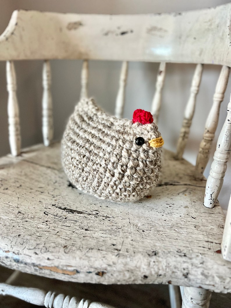 Crochet Jumbo Chicken | Amigurumi Chicken | Chicken Plushie | 7 Inch ...