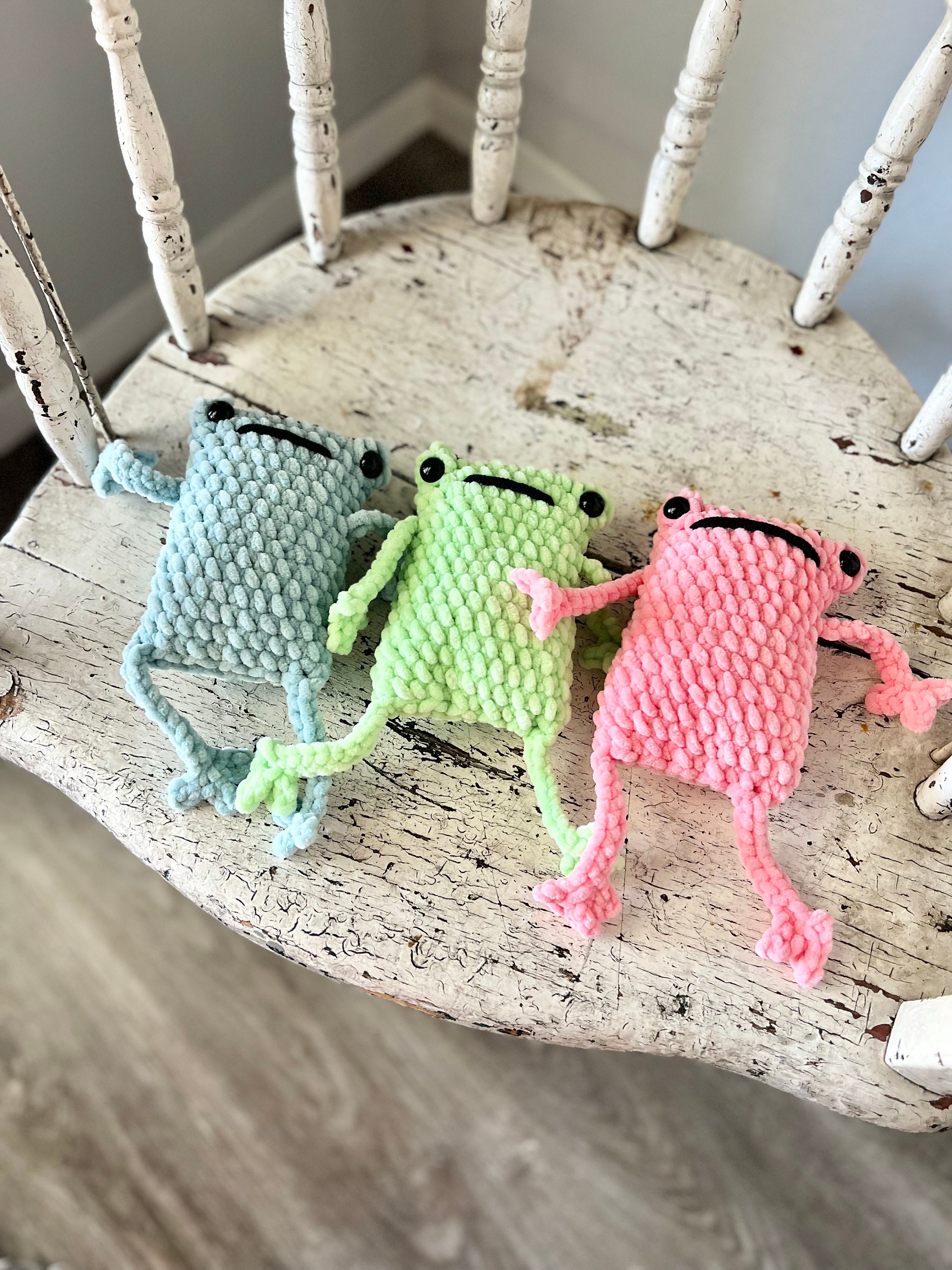 READY TO SHIP Leggy Frogs Amigurumi Frog Frog Plushie 6 Inch Stuffy - Etsy