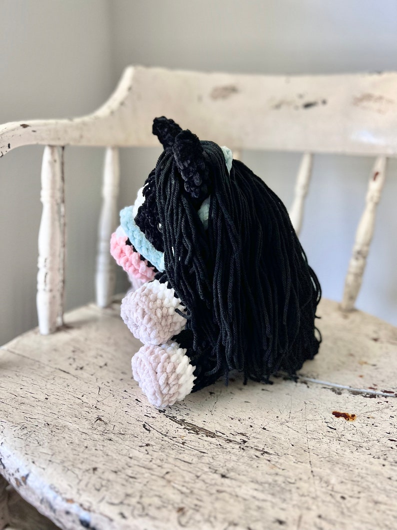 READY TO SHIP!!! Crochet Black Velvet Horse| Amigurumi Horse| Pony ...