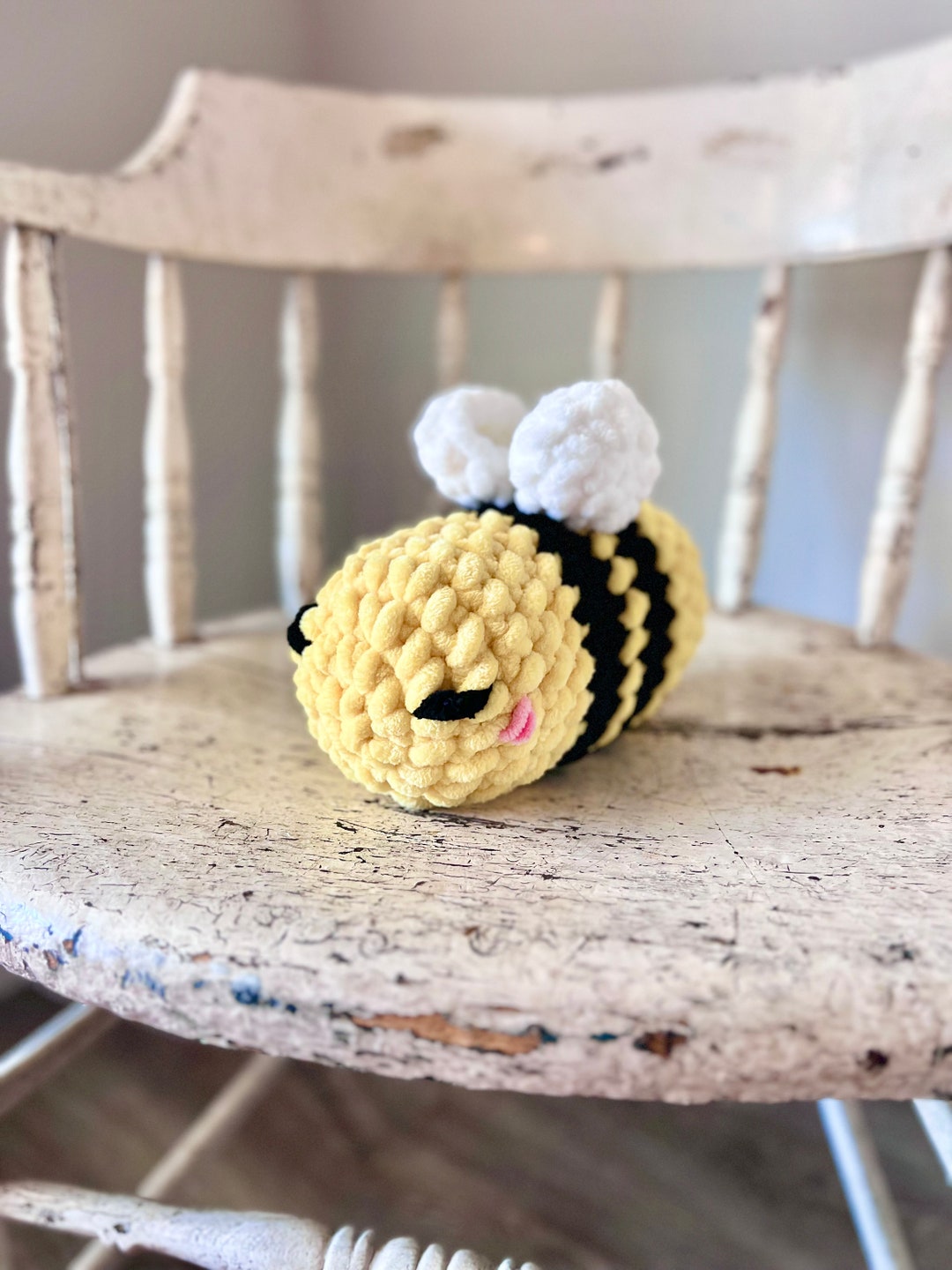 SALE!!! RTS!!! Crochet Sleepy Bumble Bee | Amigurumi Bee | Bee Plushie ...
