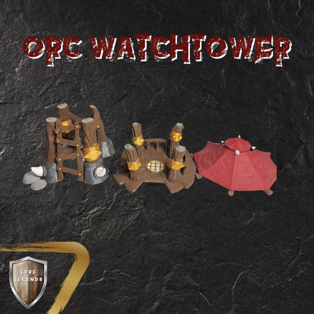 Fantasy Miniature Building Orc Watchtower 28mm Building - Etsy