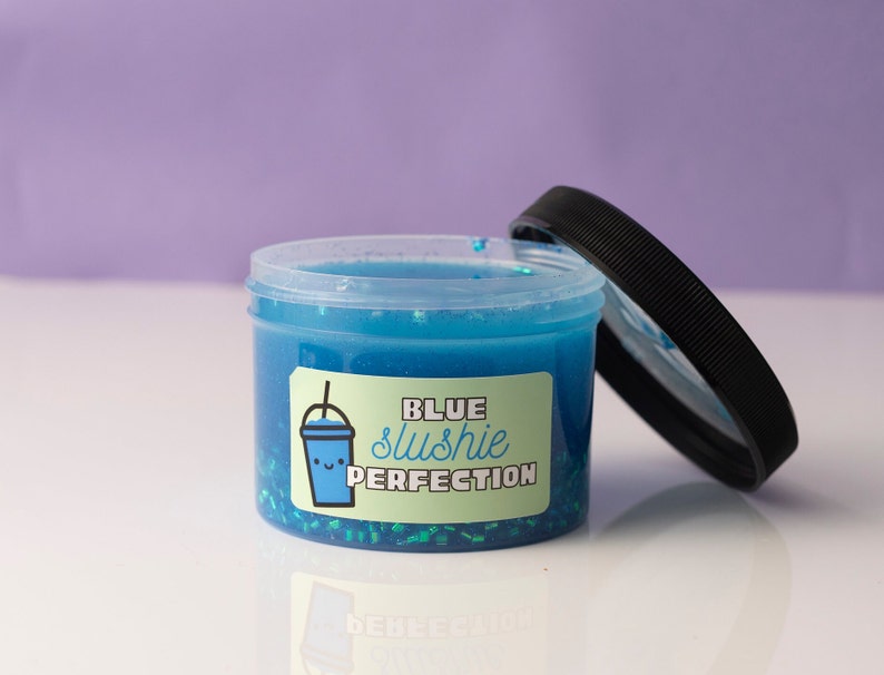 Blue Slushie Perfection Slime | Blue Bingsu Slime | Scented Glitter ...