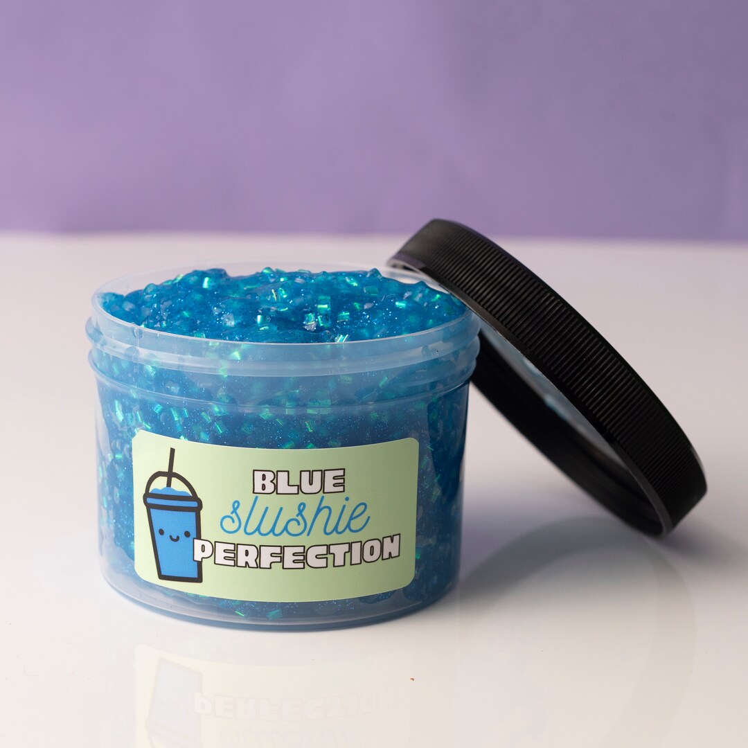 Blue Slushie Perfection Slime | Blue Bingsu Slime | Scented Glitter ...