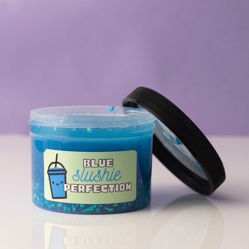 Blue Slushie Perfection Slime | Blue Bingsu Slime | Scented Glitter ...