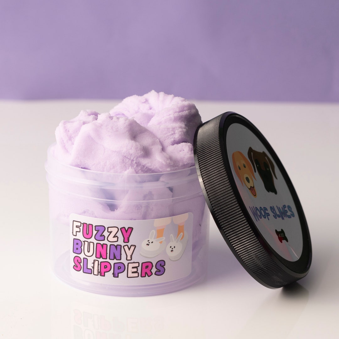 Fuzzy Bunny Slippers Slime | Purple Cloud Slime | Relaxation Lavender ...