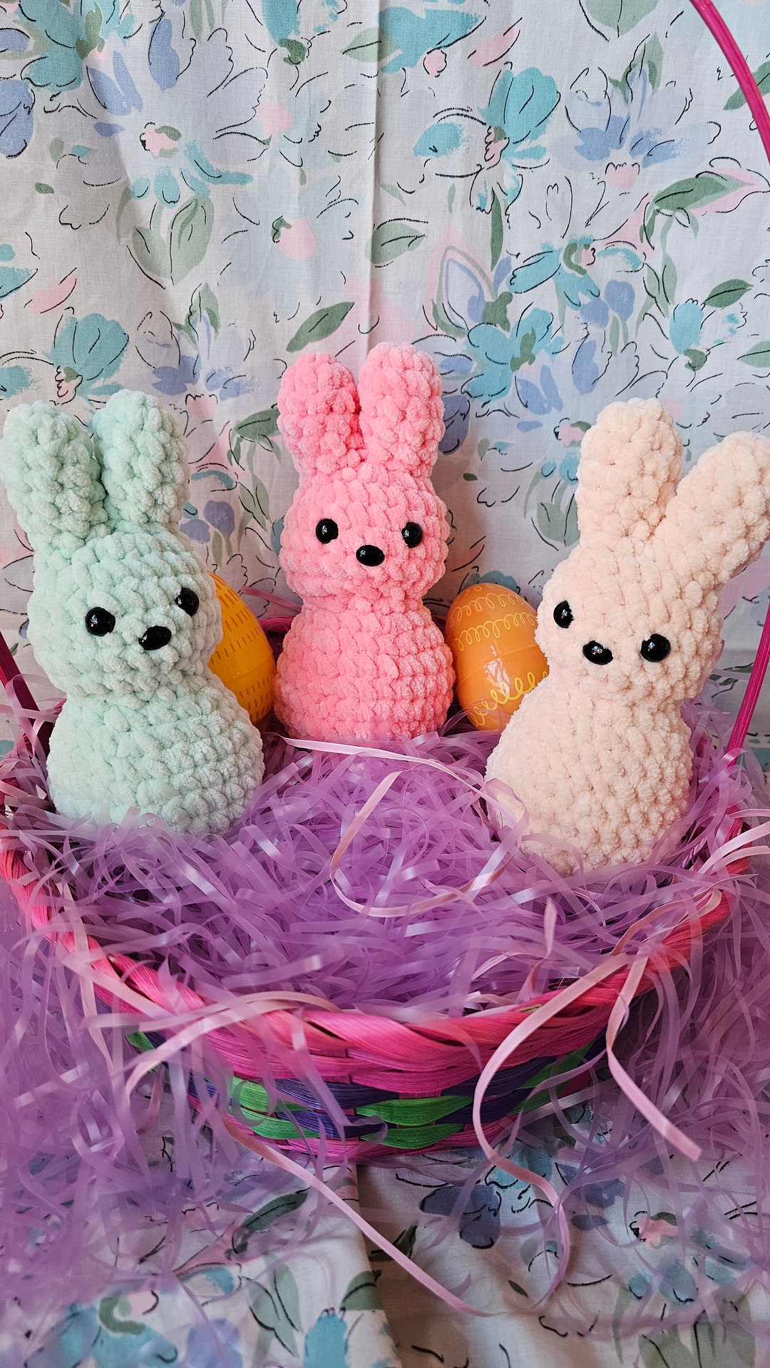 PATTERN Small Bunny Peep Crochet Bunny Peep Easter Bunny Plushie Stuffed Animal Easter Easter ...