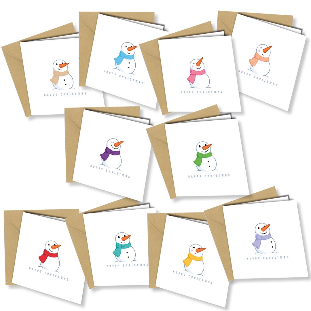 Minimalist Snowman (lady) Set – 10 Different Snowmen and Snowladies ...