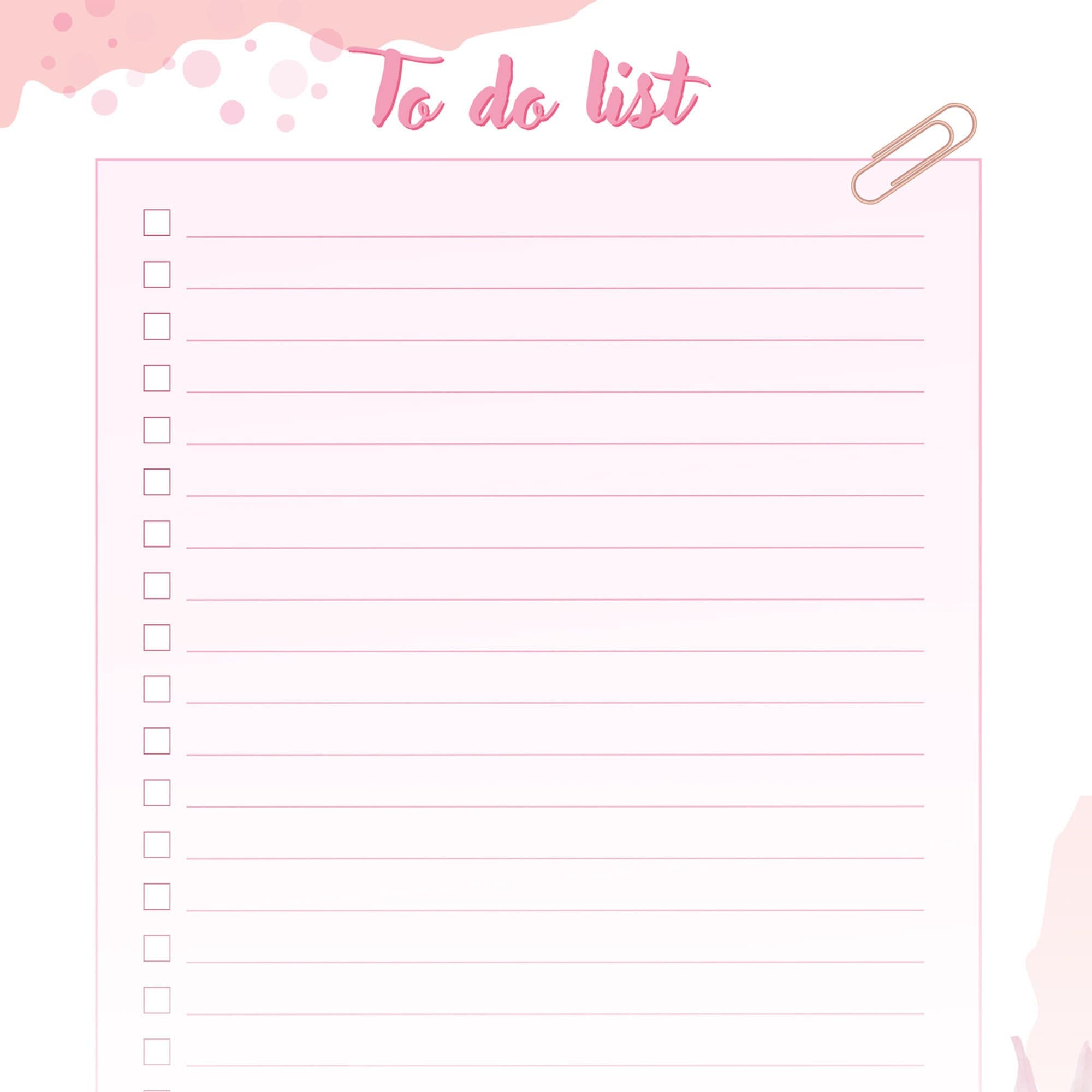 Pink To-do List Goodnotes Template: Digital Planner Page (PDF) | Kawaii ...