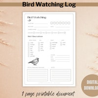 Birdwatching Checklist/log - Pacific Coast Birds - Etsy