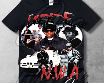 Eazy E N.W.A T Shirt, Eazy-e Shirt, Bootleg Rap Retro 90s Casual Men ...