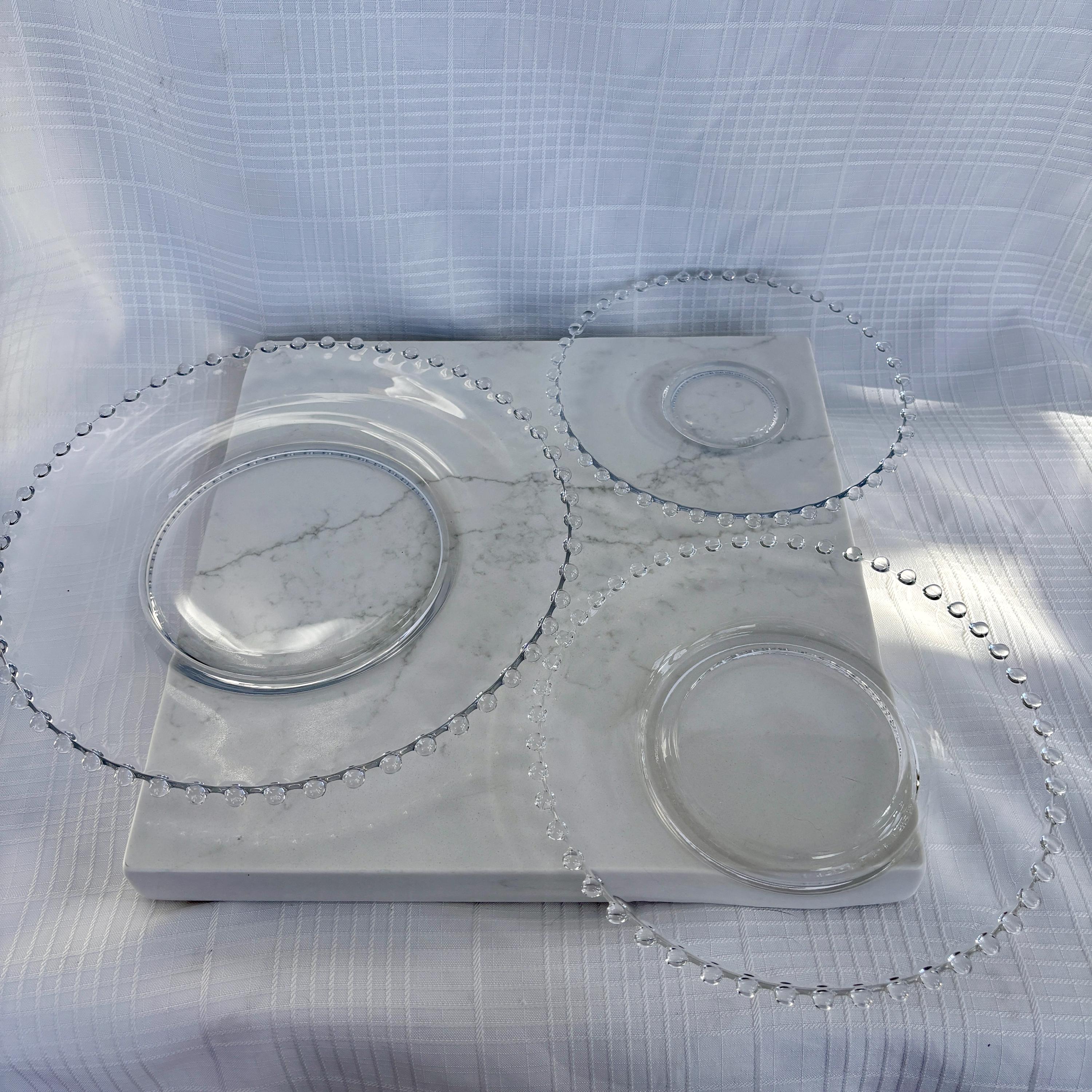 Vintage Imperial Glass Candlewick Plate, Beaded Rim Dinnerware - Etsy