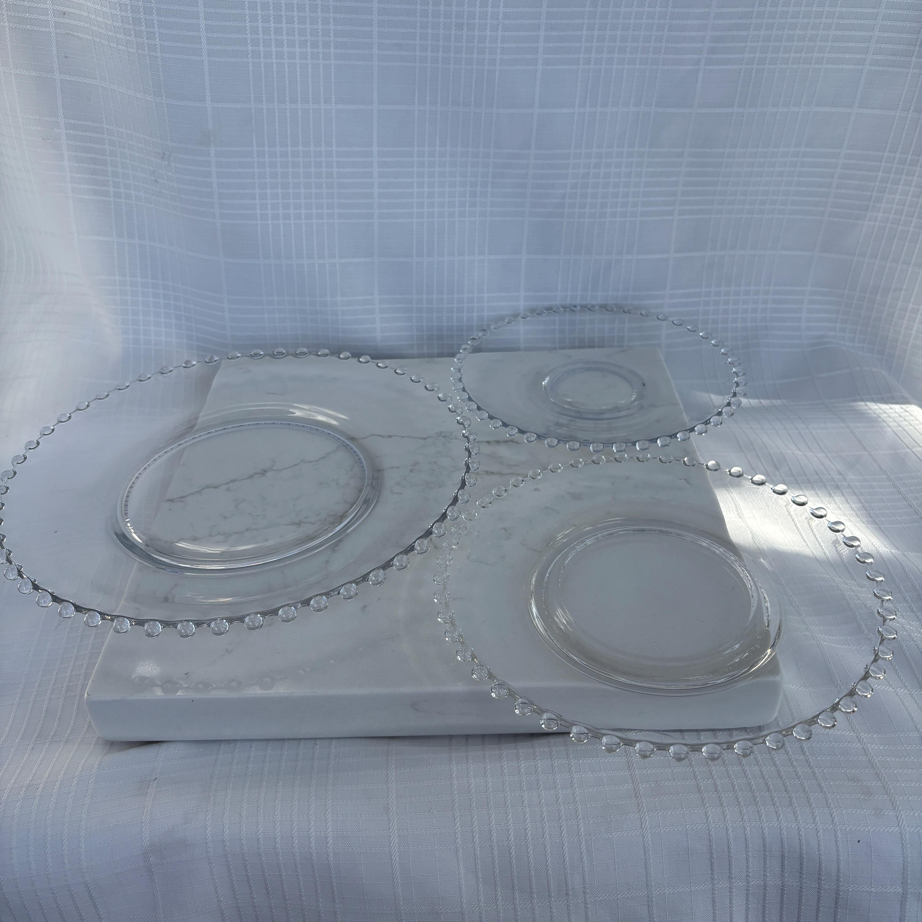 Vintage Imperial Glass Candlewick Plate, Beaded Rim Dinnerware - Etsy
