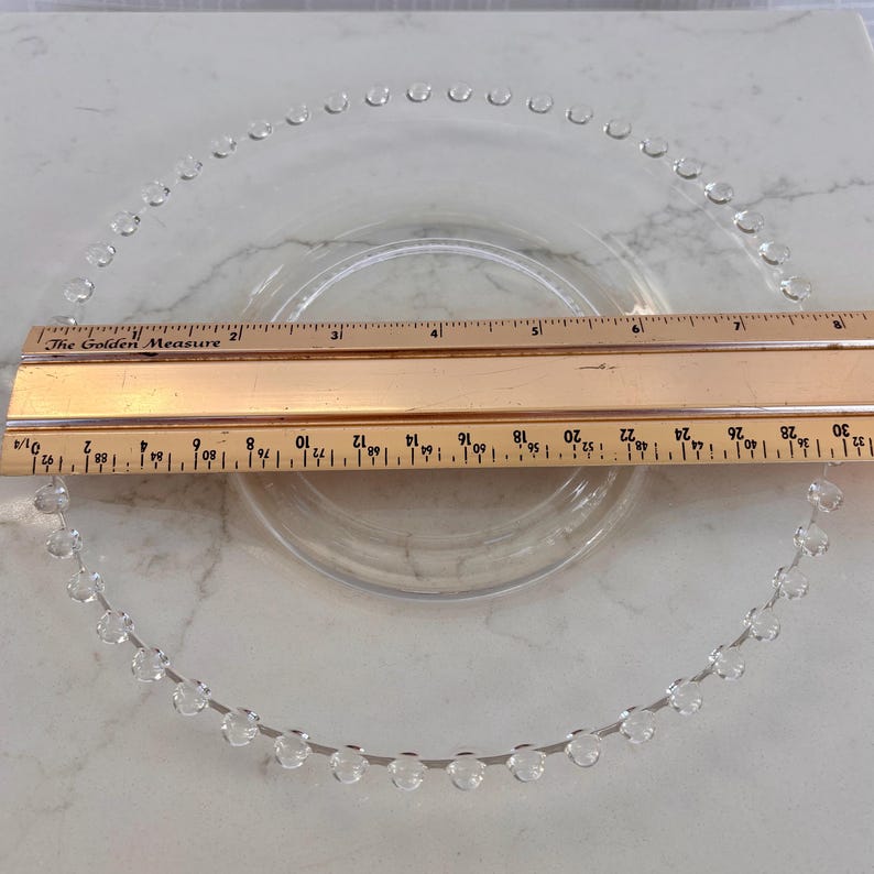 Vintage Imperial Glass Candlewick Plate, Beaded Rim Dinnerware - Etsy