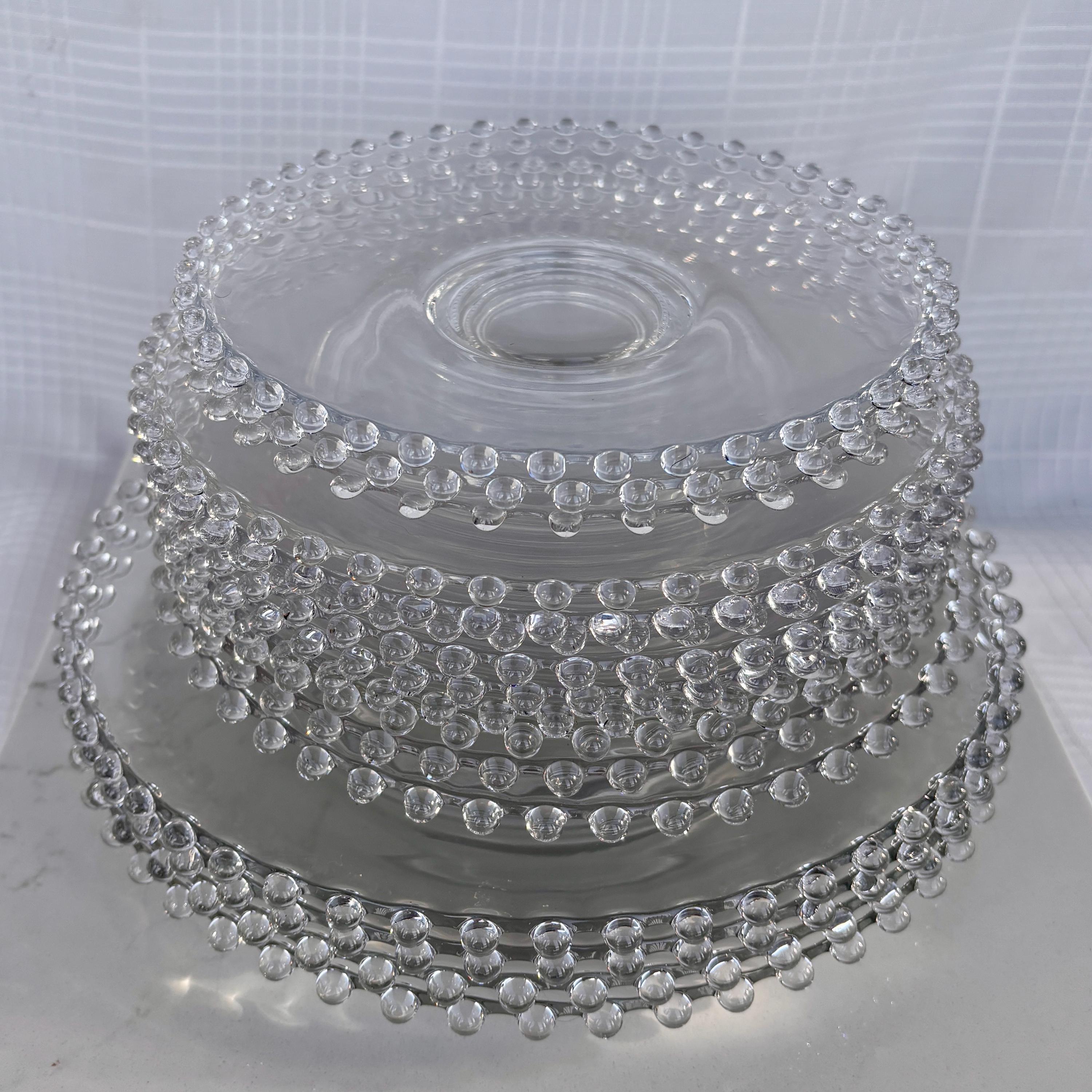 Vintage Imperial Glass Candlewick Plate, Beaded Rim Dinnerware - Etsy