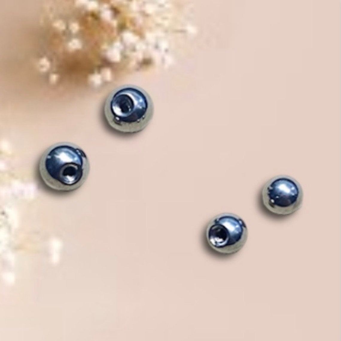 Set of 2 3mm or 4mm Surgical Steel Ball Ends for 16g External Thread ...