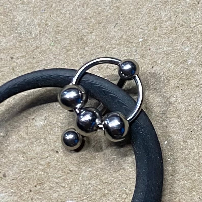 Slave Ring Top Beaded Captive Ring 18g 16g Bar Barbell Labret Belly ...