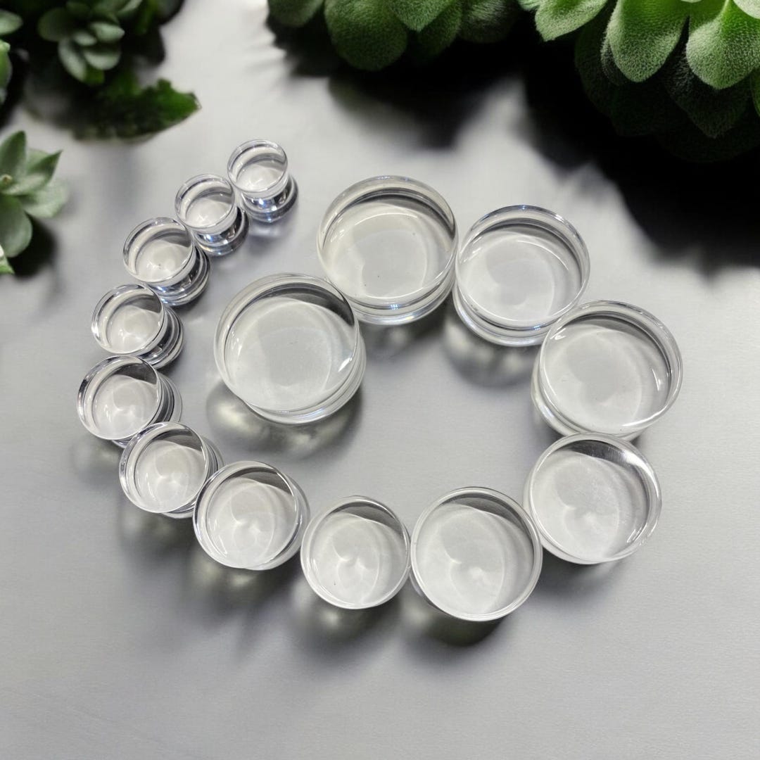 Plug Stretching Kit ONLY 2 Sets Left SET of 14 00G to 1 Clear Saddle ...