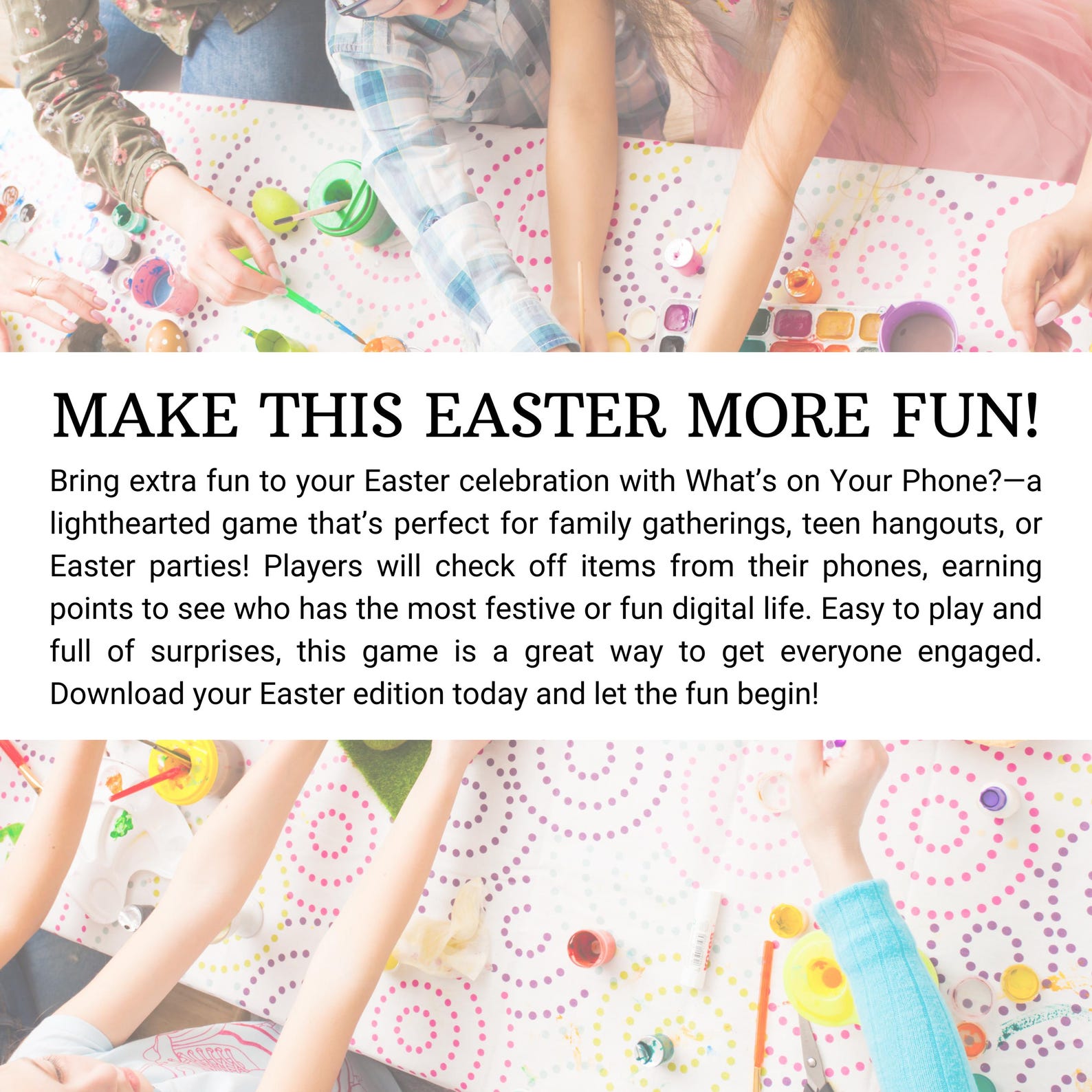 Easter What’s on Your Phone Game, Easter Activity, Printable Family ...