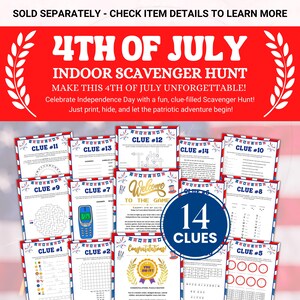 4th of July Photo Scavenger Hunt, Printable Outdoor Indoor Treasure ...