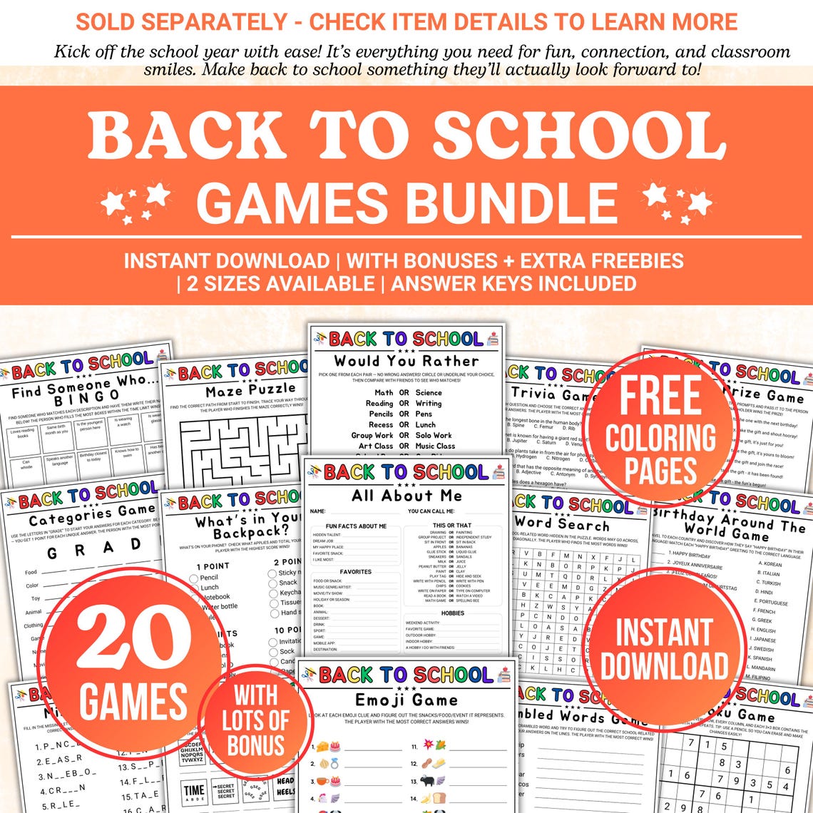 Back to School Candy Dice Game, Printable Candy Activity Game, Candy ...