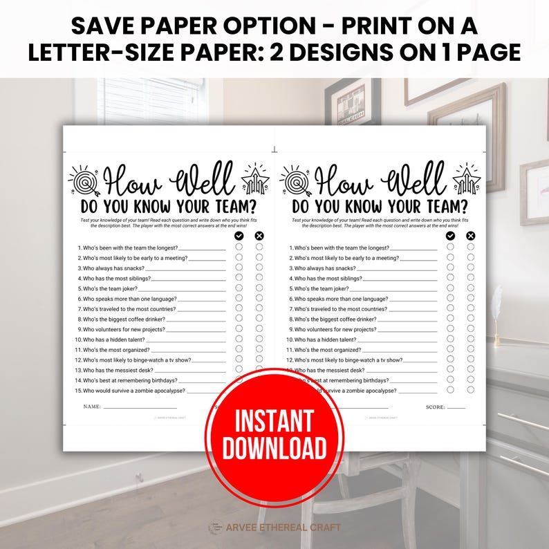 Office Team Building Games, Printable How Well Do You Know Your Team ...