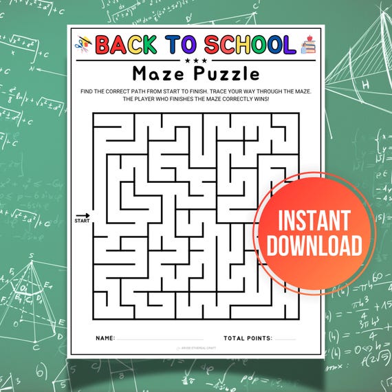 Back To School Maze