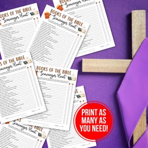 Books of the Bible Scavenger Hunt Game, Printable Church Women Ministry ...