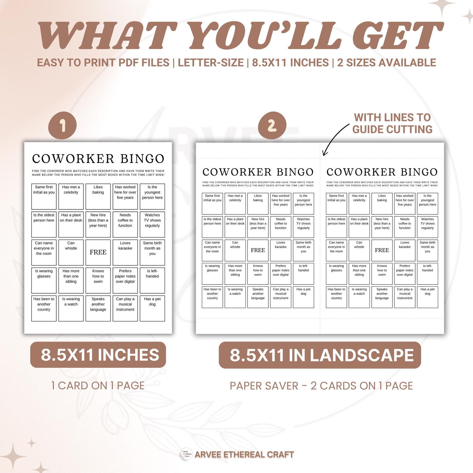 Coworker Bingo, Office Bingo, Find Someone Who Mingle Human Meeting ...