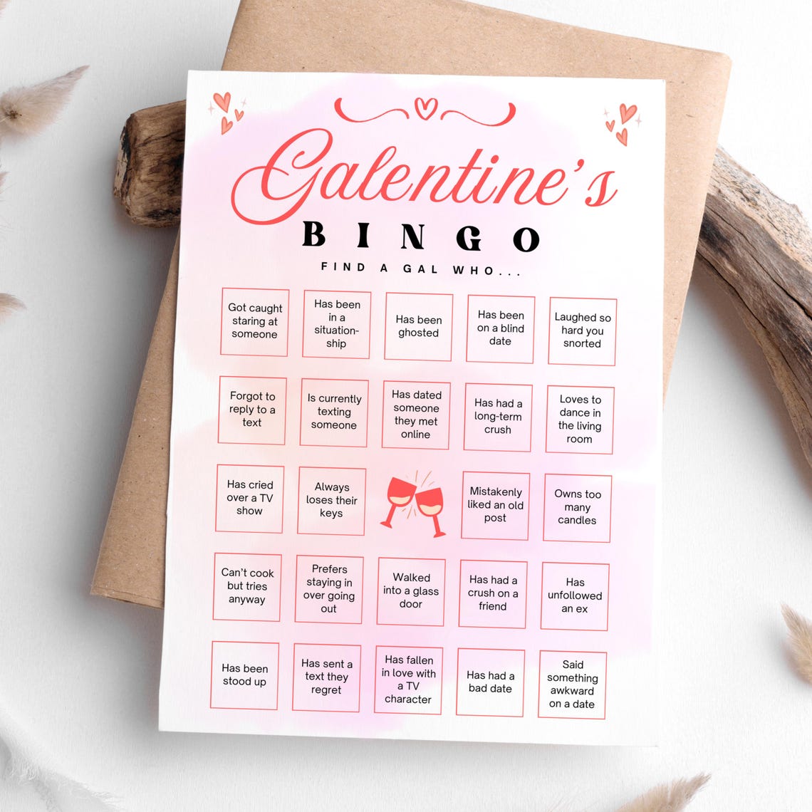 Galentines Day Bingo, Galentines Invitation, Galentines Day Card ...