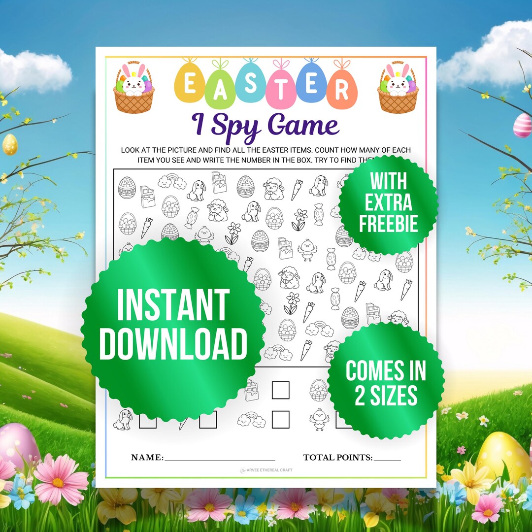 Printable I Spy Game, Seek and Find Sensory Game, Picture Puzzles, Spot ...