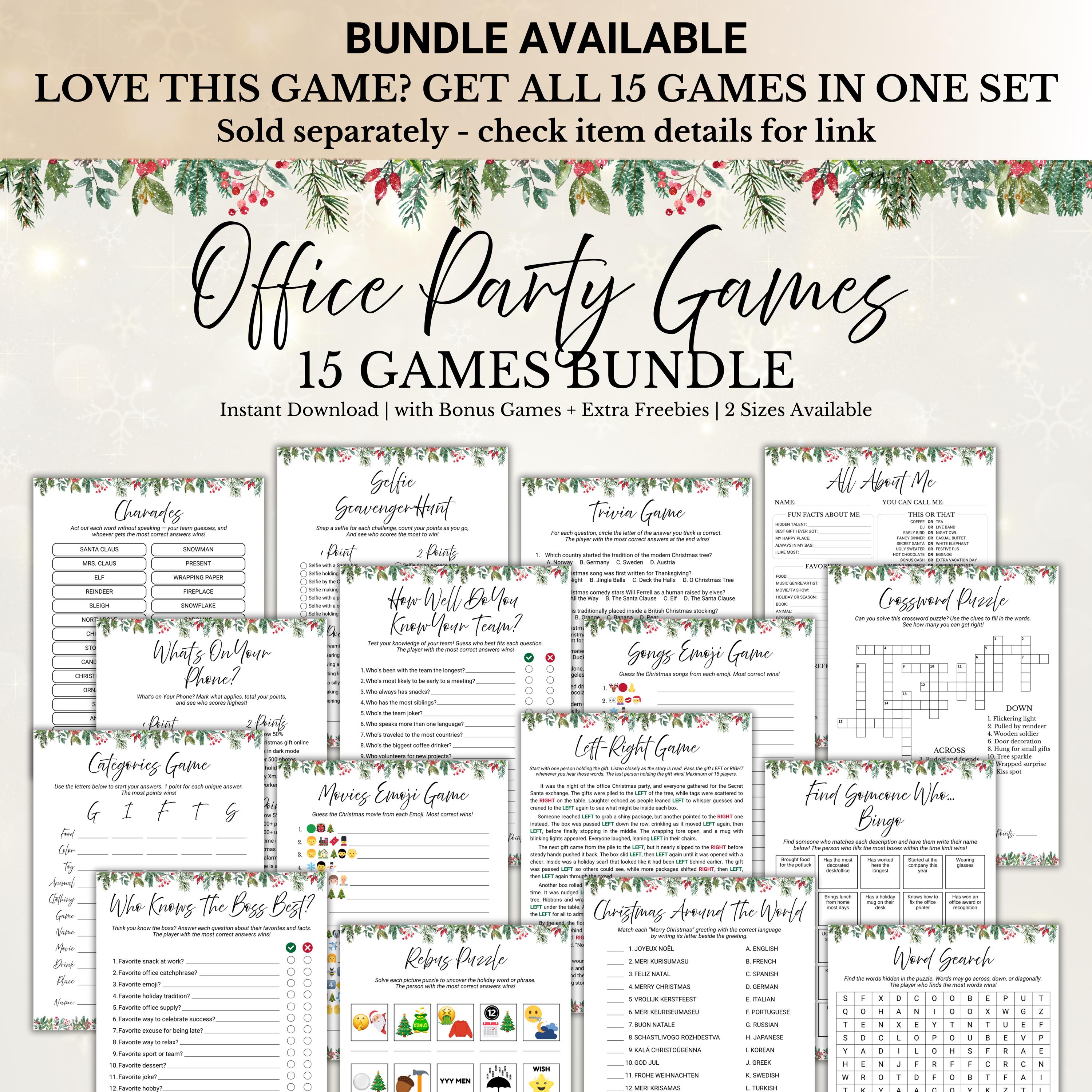 Christmas Rebus Game, Office Team Building Games, Printable Rebus ...