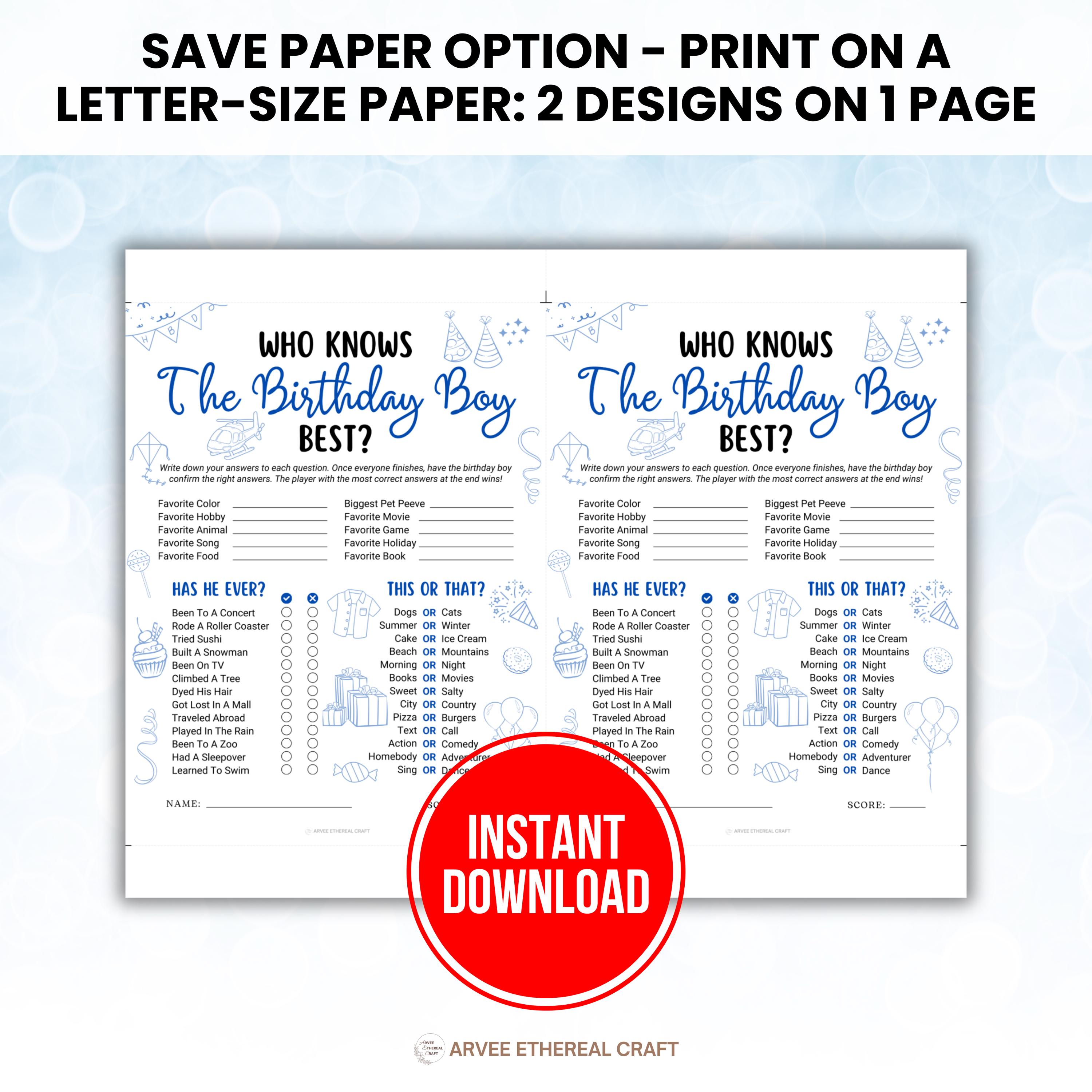 How Well Do You Know the Birthday Boy, Who Knows the Birthday Boy Best ...