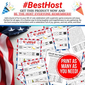 4th of July Rebus Game, Printable Rebus Puzzles, Word Play Trivia ...