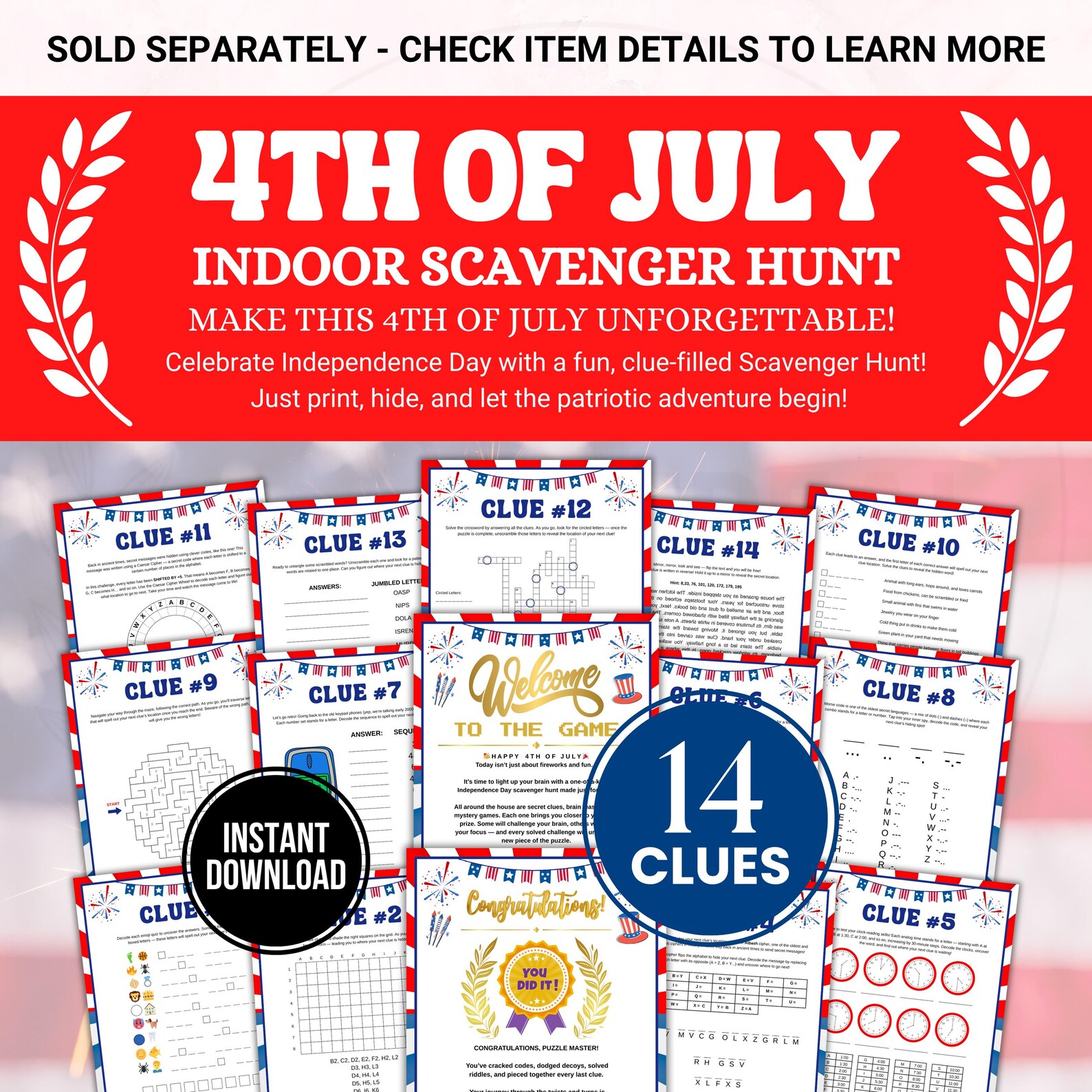Maze Puzzle, 4th of July Printable Maze Game, Labyrinth Game ...