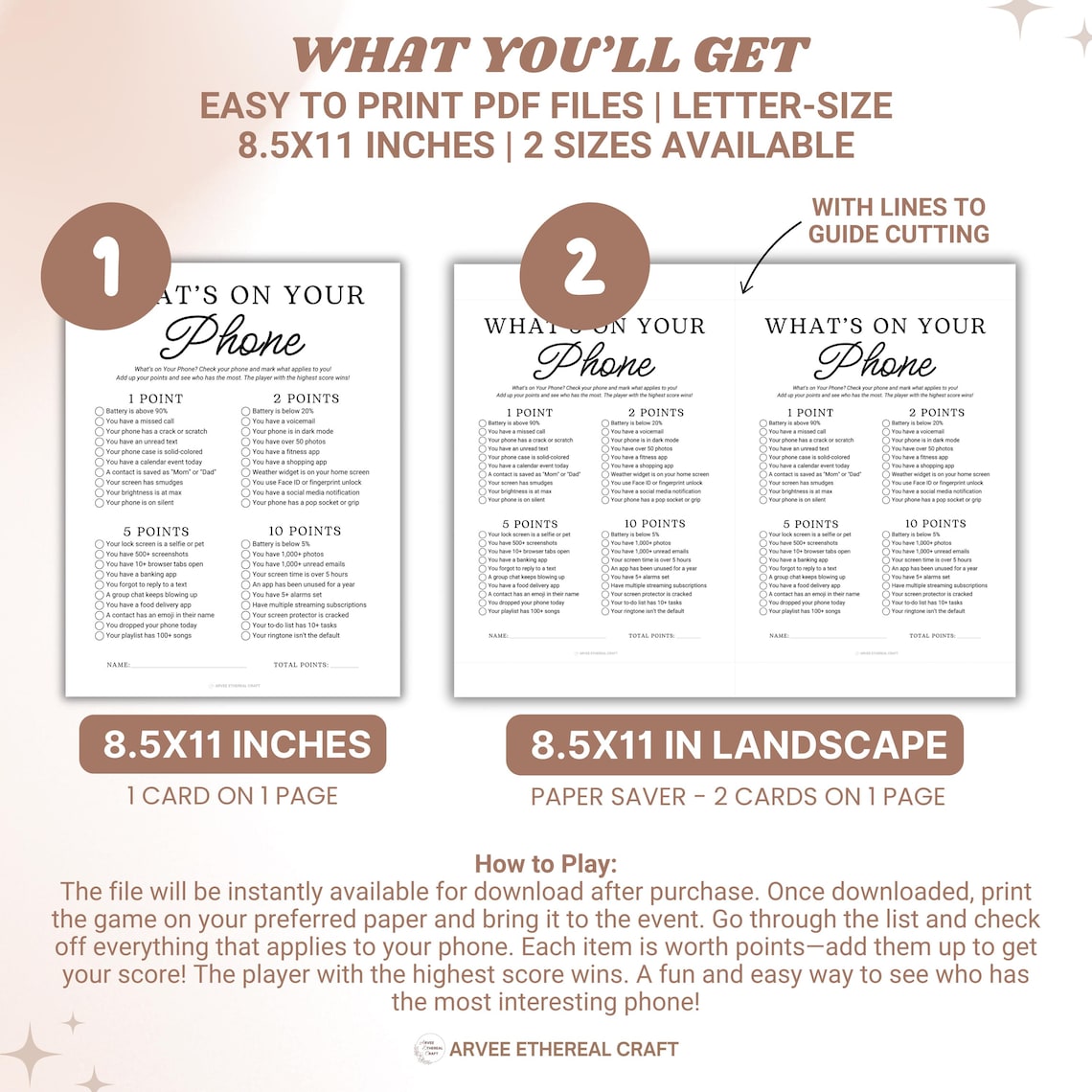 What’s on Your Phone Game, Printable Cell Phone Game, Family Reunion ...