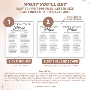 What’s on Your Phone Game, Printable Cell Phone Game, Family Reunion ...